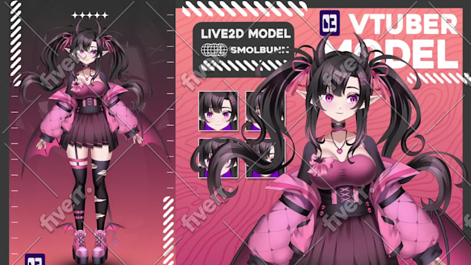 Design vtuber model high quality live2d and rigging for vtube studio by Nidhmtd | Fiverr